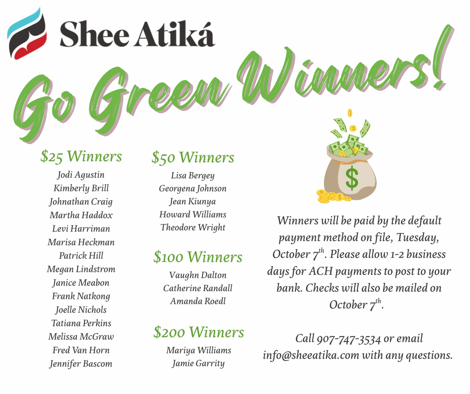 Go Green Winners Announced! : Shee Atika